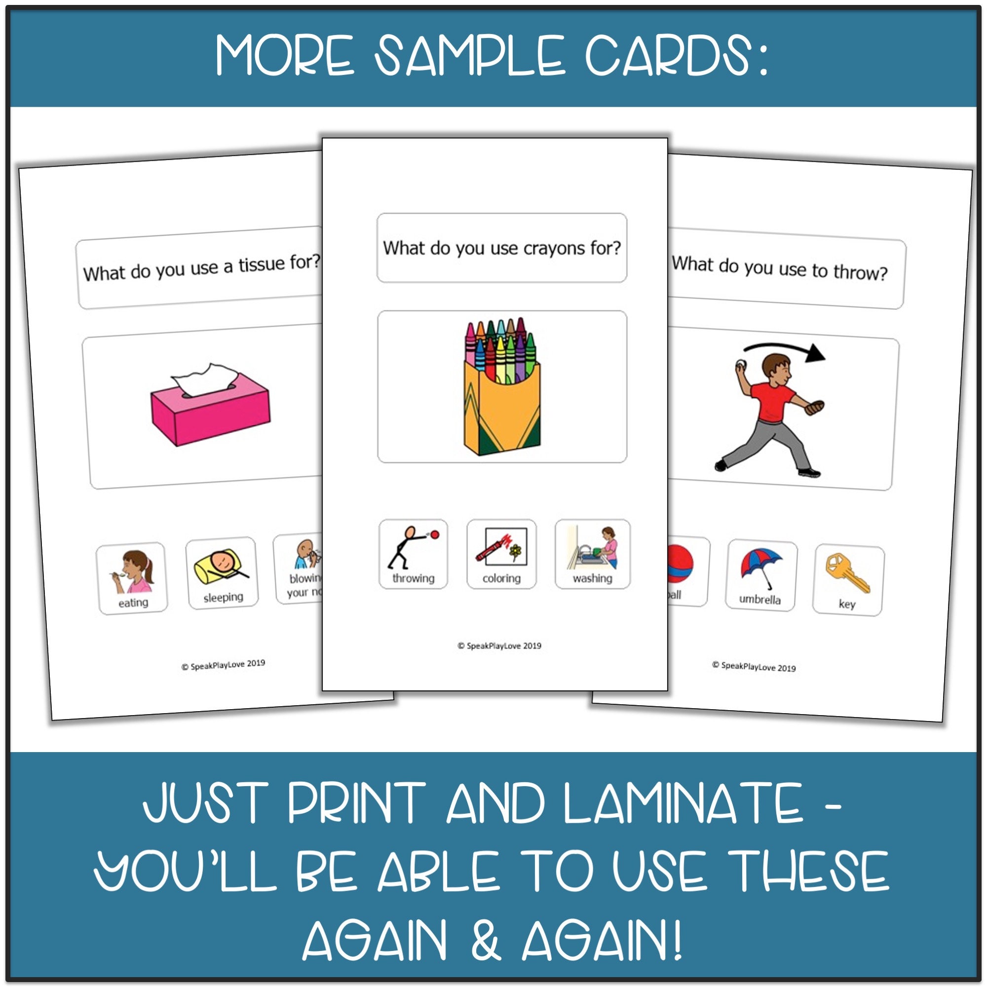 Function of Object Task Cards Printable Speech Therapy - Etsy