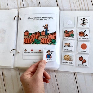 Printable Pumpkin Interactive Book With Wh Questions, Autism Activity ...