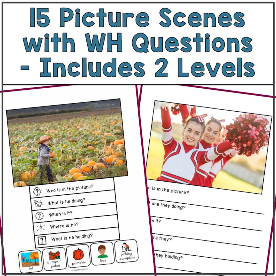 Fall Picture Scenes: WH Questions for Speech Therapy (printable PDF) - Etsy