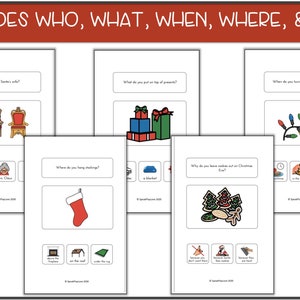 Christmas WH Question Cards, Speech Therapy, Autism (digital Download ...