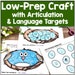 Printable Speech Therapy Craft, Articulation Worksheets, Cut and Glue ...