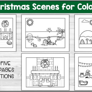 Printable Christmas Following Directions Coloring Pages, Digital ...