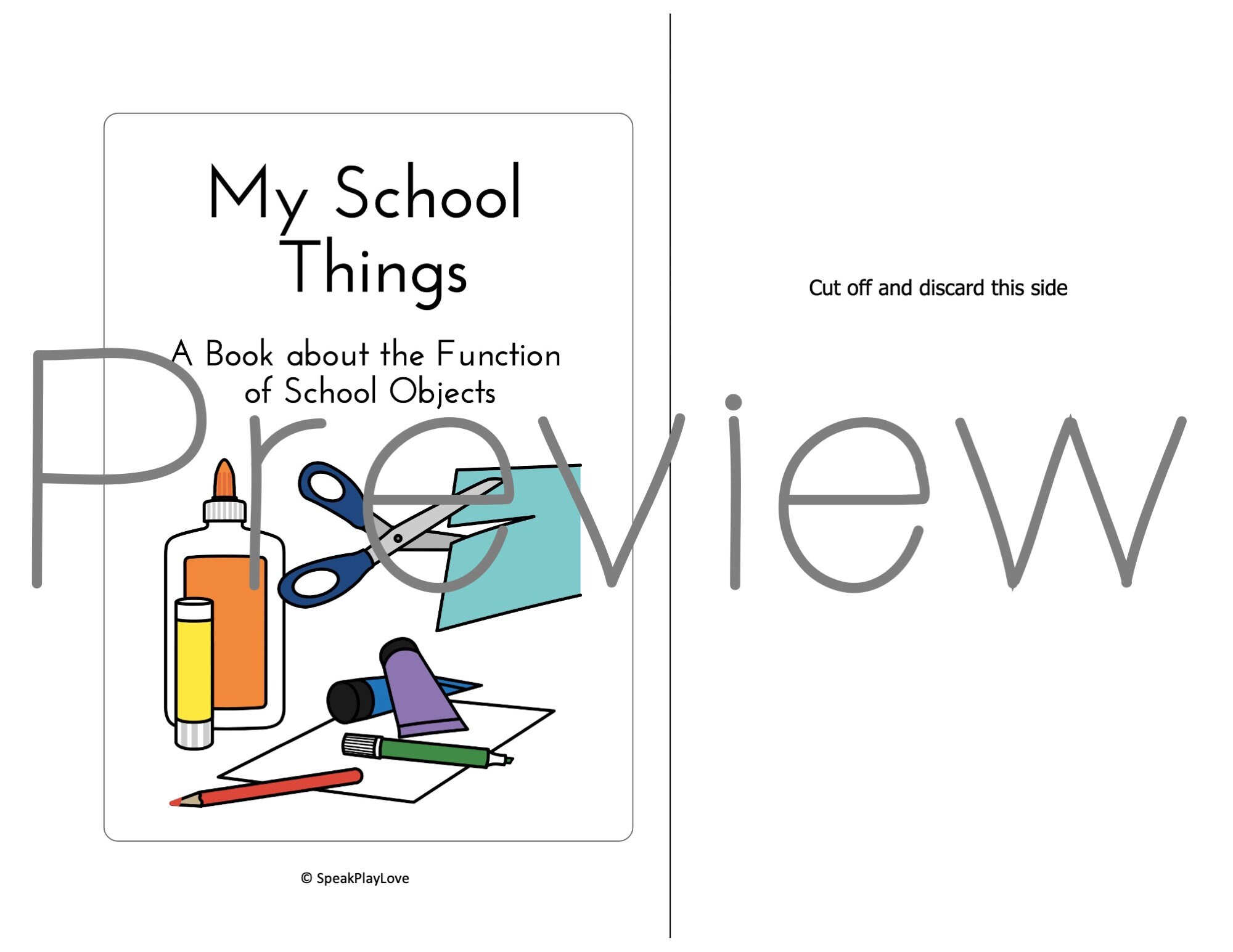 Printable Interactive Books With School-theme, Back to School Speech ...