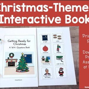 Printable Christmas Interactive Book With Wh Questions, Christmas ...