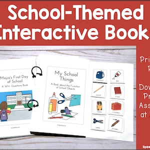Printable Interactive Books With School-theme, Back to School Speech ...