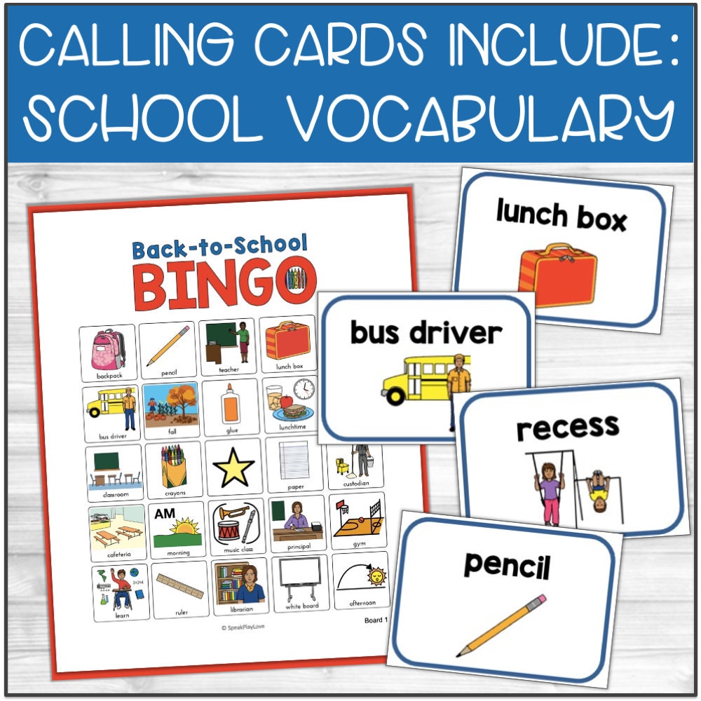 Printable Back-to-school Bingo Activity, 32 Bingo Boards, Language ...