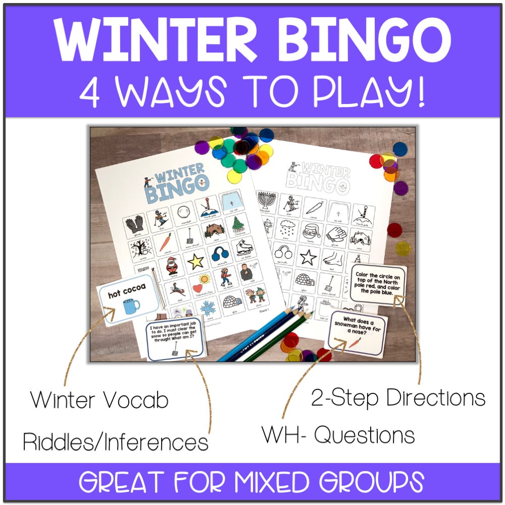 Printable Winter Bingo Activity, 32 Bingo Boards, Homeschool Game ...