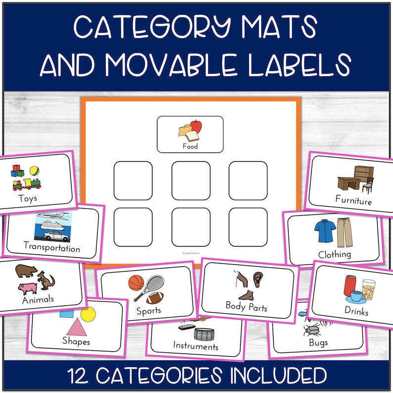 Preschool Category Sorting Activity: Printable Learning Game (digital ...