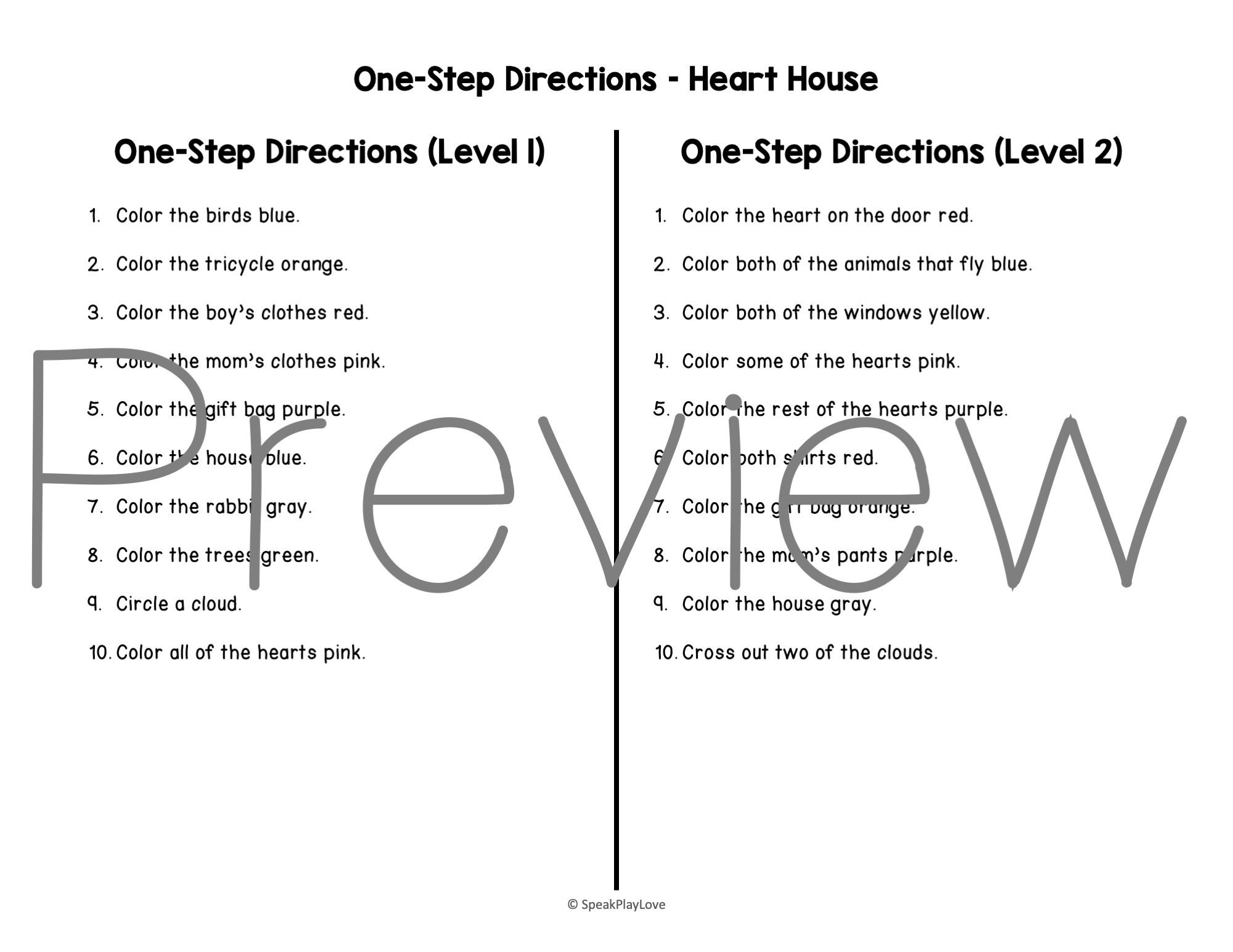 Printable Valentine's Day Following Directions Coloring Pages, Digital ...