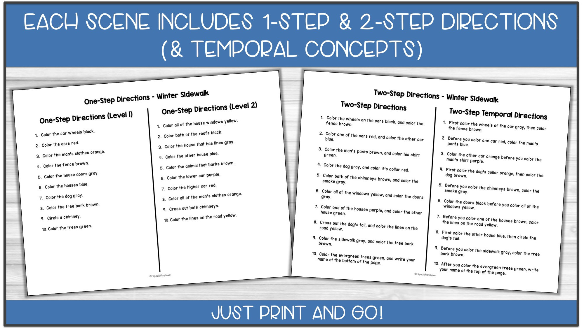 Printable Winter Following Directions Coloring Pages, Digital Download ...