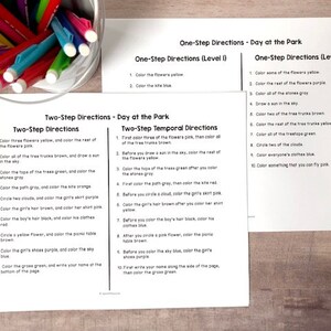 Printable Spring Following Directions Coloring Pages, Speech Therapy ...