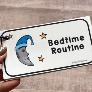 Printable Bedtime Routine Cards for Kids, Night Visual Schedule ...