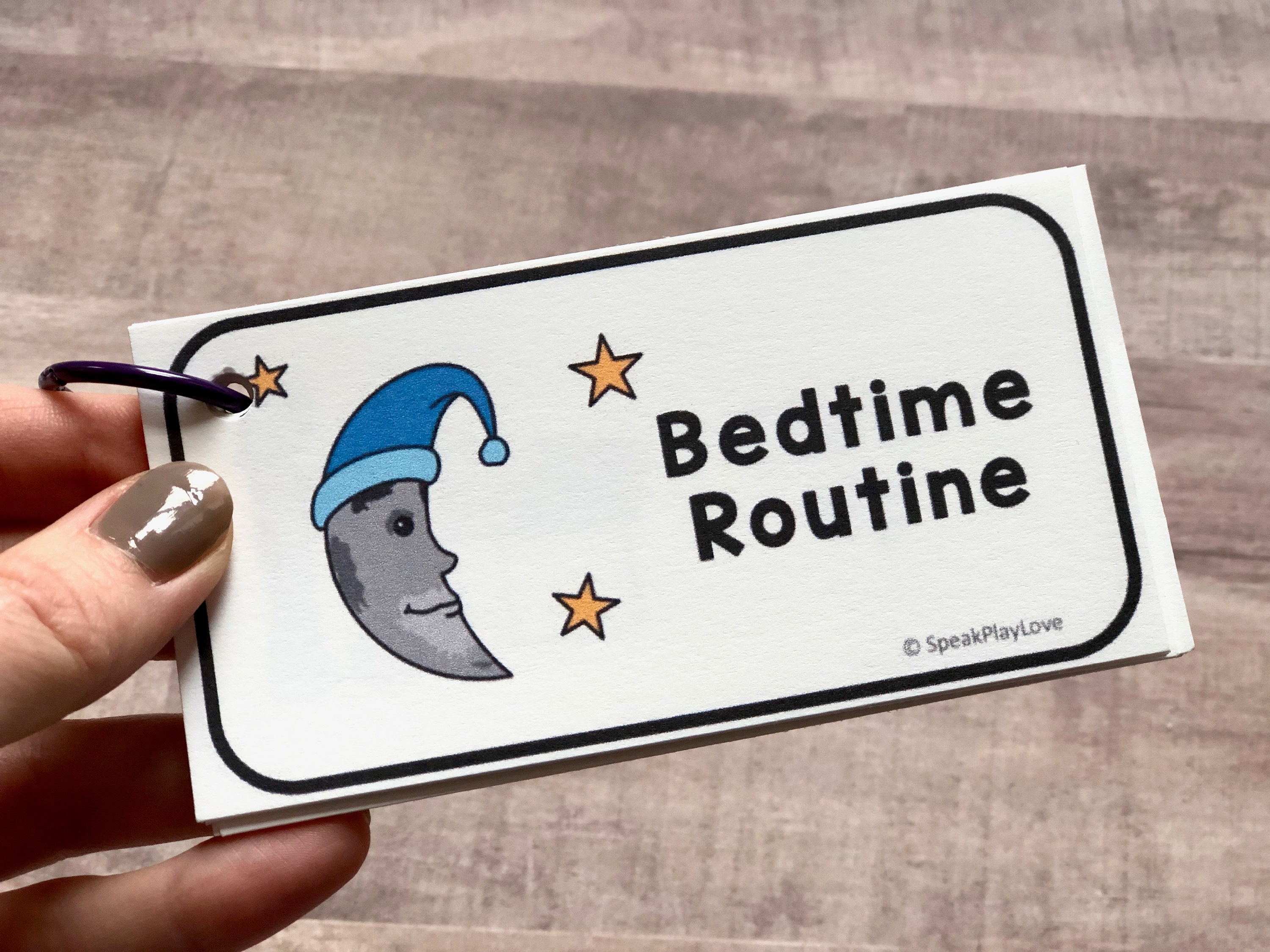Printable Bedtime Routine Cards for Kids, Night Visual Schedule ...