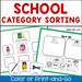 Printable School Category Sorting Activity, Speech Therapy, Special ...