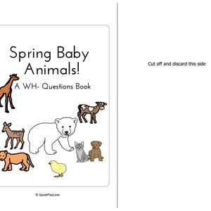Printable Spring Interactive Books, Wh Questions for Speech Therapy ...