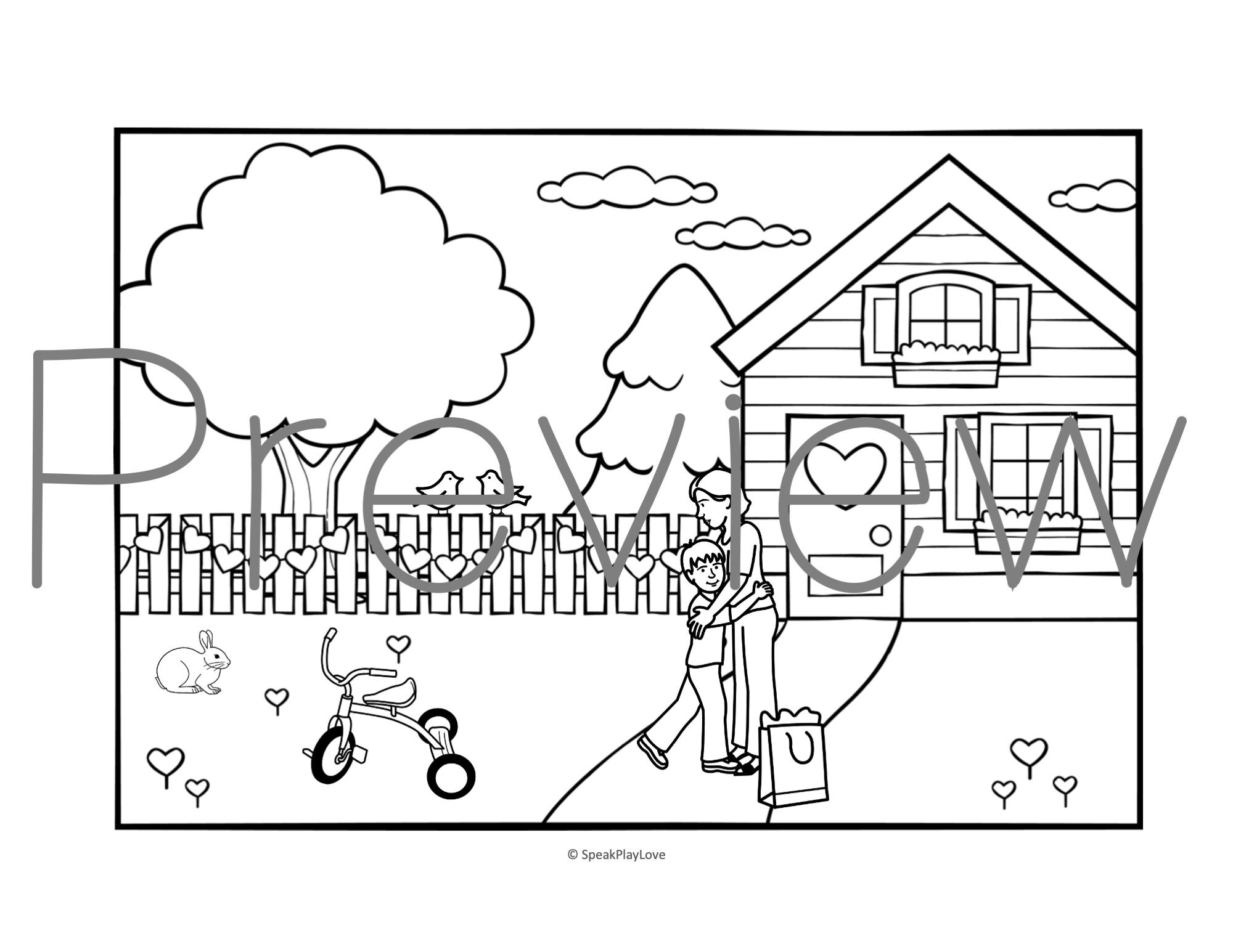 Printable Valentine's Day Following Directions Coloring Pages, Digital ...