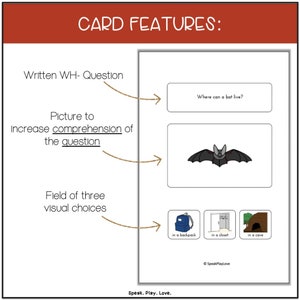 Printable Fall WH Questions Task Cards: Speech Therapy Activity (PDF ...