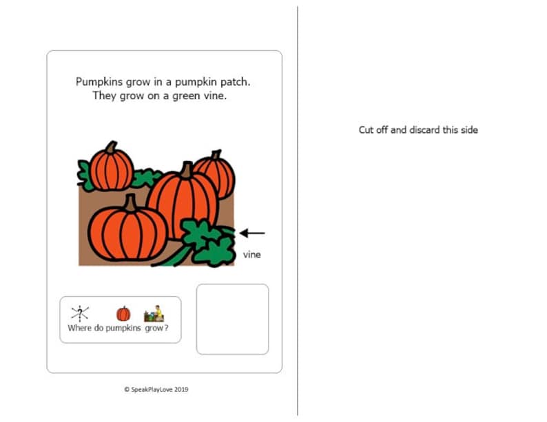 Printable Pumpkin Interactive Book With Wh Questions, Fall Speech ...