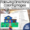 Printable Following Directions Coloring Pages, Speech Therapy Coloring ...