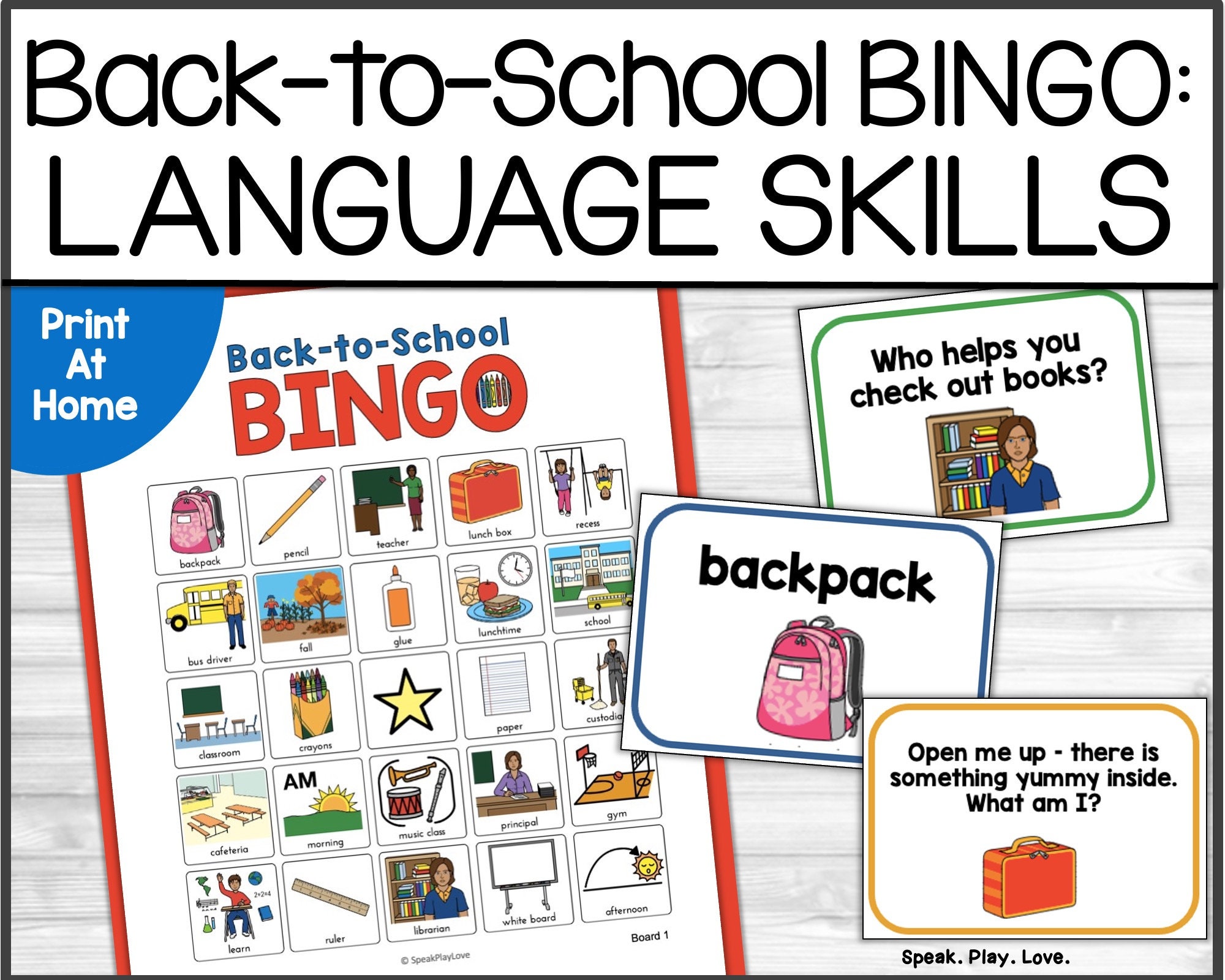 Printable Back-to-school Bingo Activity, 32 Bingo Boards, Language ...