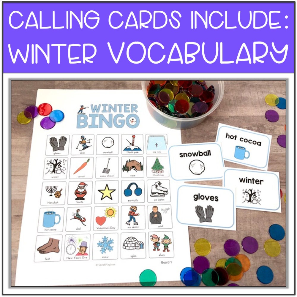 Printable Winter Bingo Activity, 32 Bingo Boards, Homeschool Game ...