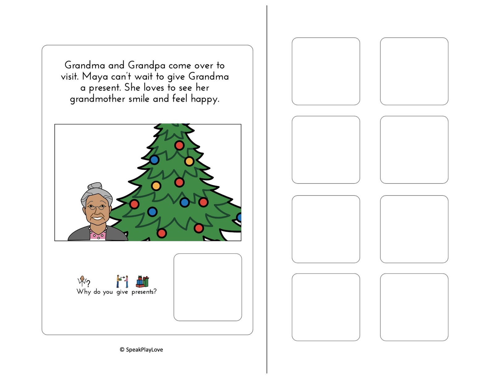 Printable Christmas Interactive Book With Wh Questions, Christmas ...