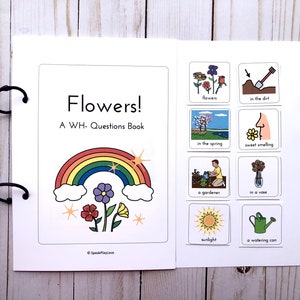 Printable Spring Interactive Books, Wh Questions for Speech Therapy ...