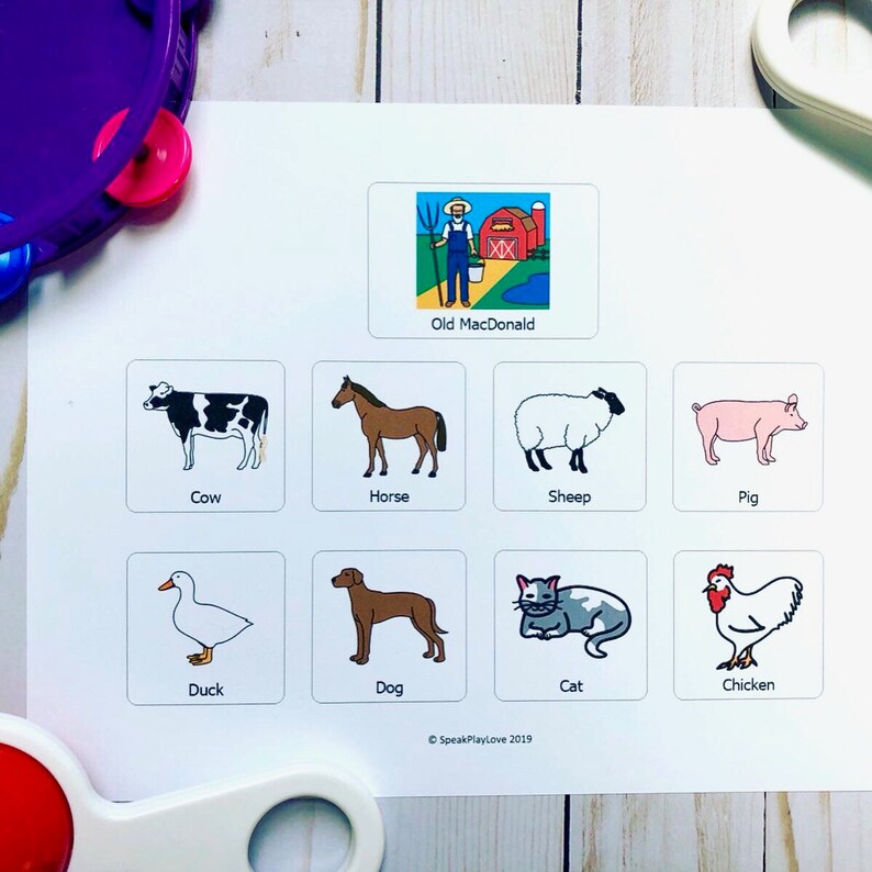 Printable Circle Time Song Visuals: Toddler & Preschool Communication ...