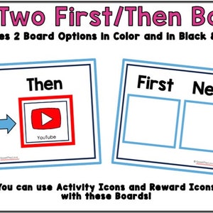 Printable Visual Schedule for Speech Therapy, First/then Board, Token ...