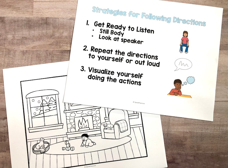 Printable Winter Following Directions Coloring Pages, Digital Download ...