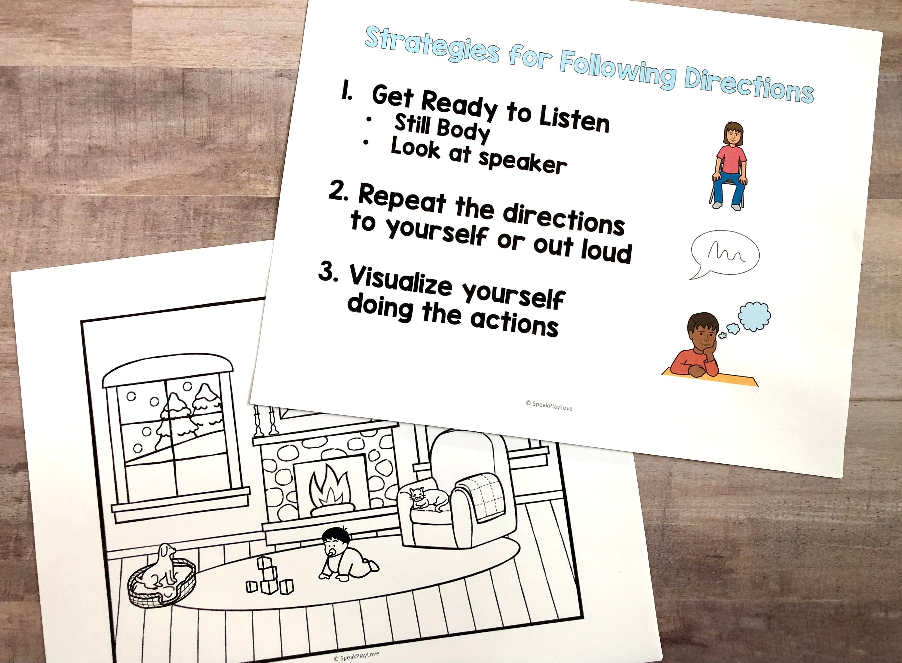 Printable Winter Following Directions Coloring Pages, Digital Download ...