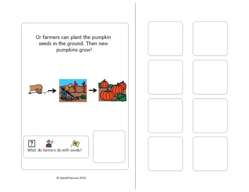 Printable Pumpkin Interactive Book With Wh Questions, Fall Speech ...