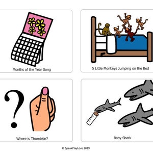 Printable Circle Time Song Choice Cards: Preschool & Toddler Visuals ...
