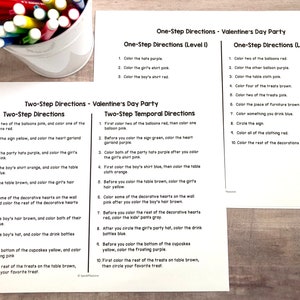 Printable Valentine's Day Following Directions Coloring Pages, Digital ...