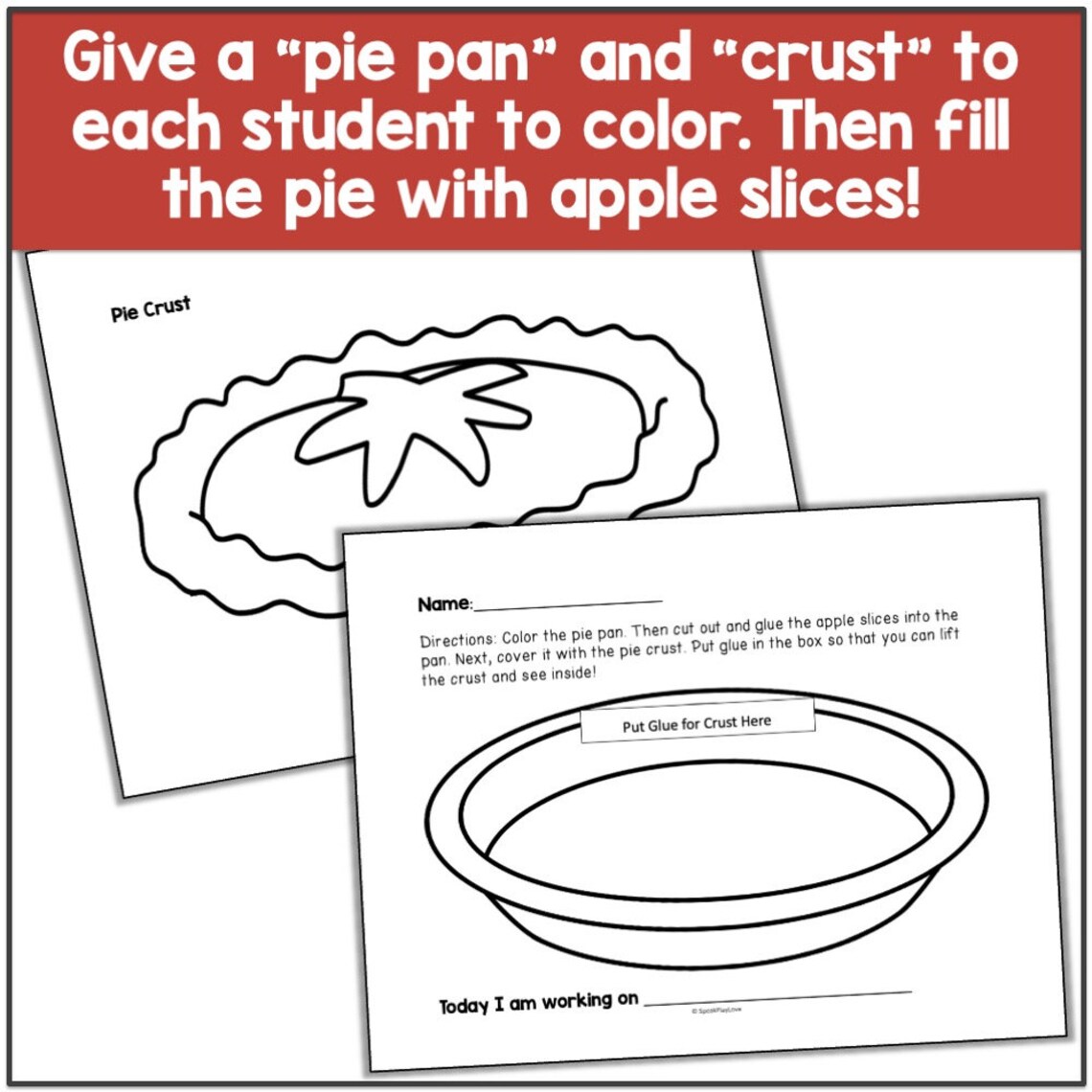 Fall Apple Pie Speech Therapy Craft: Articulation & Language (digital ...