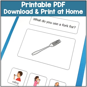 Function of Object Task Cards Printable, Speech Therapy, Special ...