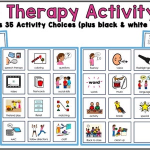 Printable Visual Schedule for Speech Therapy, First/then Board, Token ...