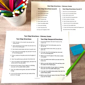 Printable Christmas Following Directions Coloring Pages, Digital ...