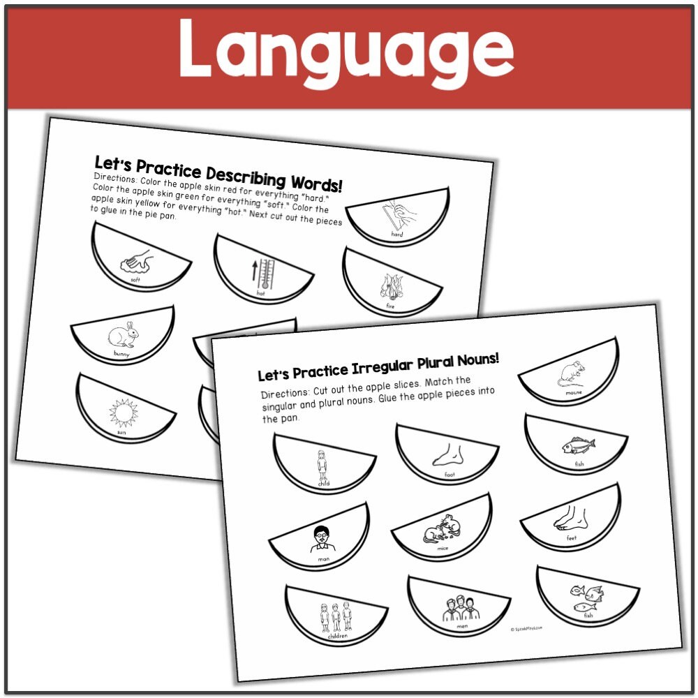 Printable Speech Therapy Craft, Fall, Thanksgiving, Articulation ...