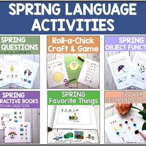 Printable Spring Speech Therapy Activities Bundle, Interactive Books ...