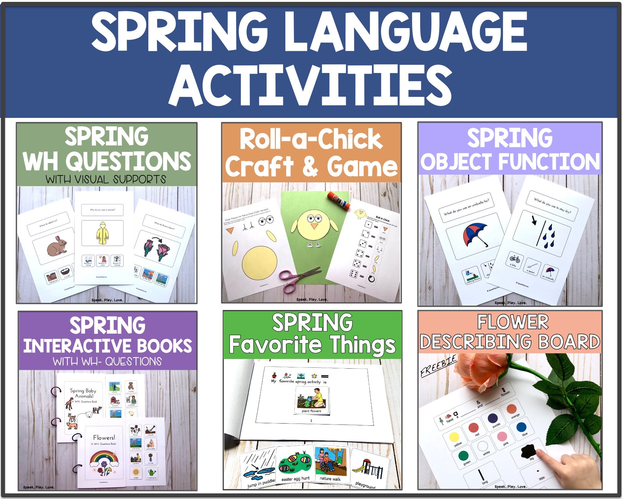 Printable Spring Speech Therapy Activities Bundle, Interactive Books ...