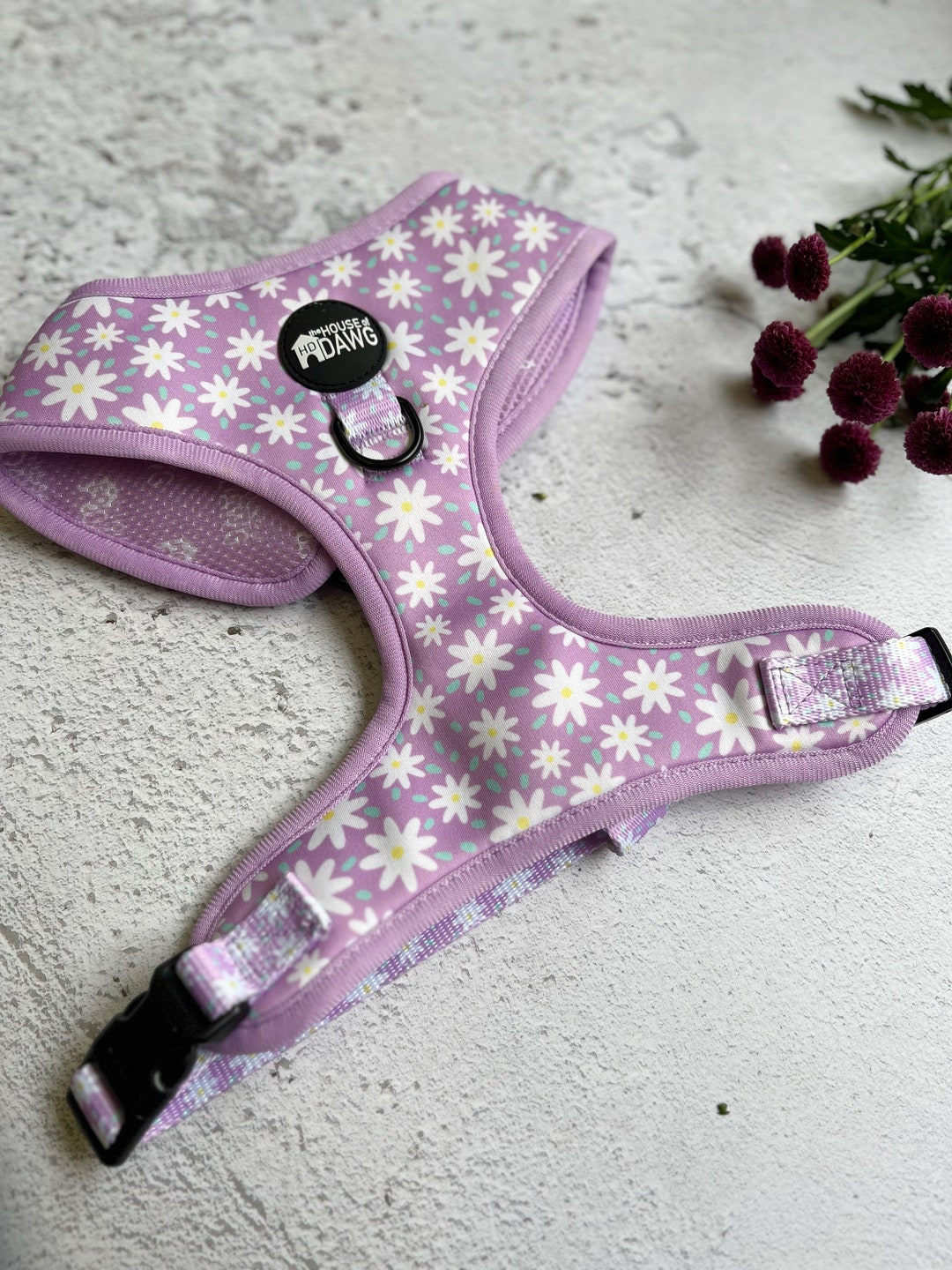 Dog Harness | Flower Power Dog Harness | Neoprene Dog Harness | Daisy ...