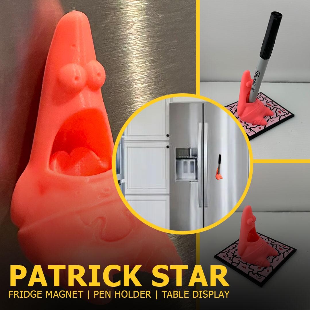 Patrick Star Pen Holder Fridge Magnet Character Display - Etsy