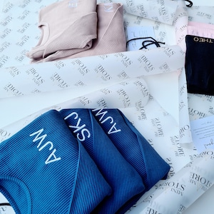 Family Matching Personalised or Plain Velvet Mocha Ribbed Cotton Sets ...