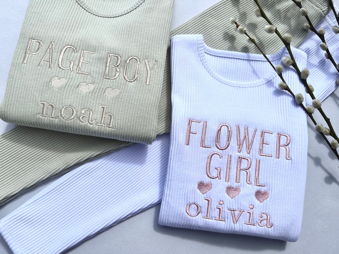 PERSONALISED Initials/ Name Lounge Set Baby Toddler Outfit Set Long ...