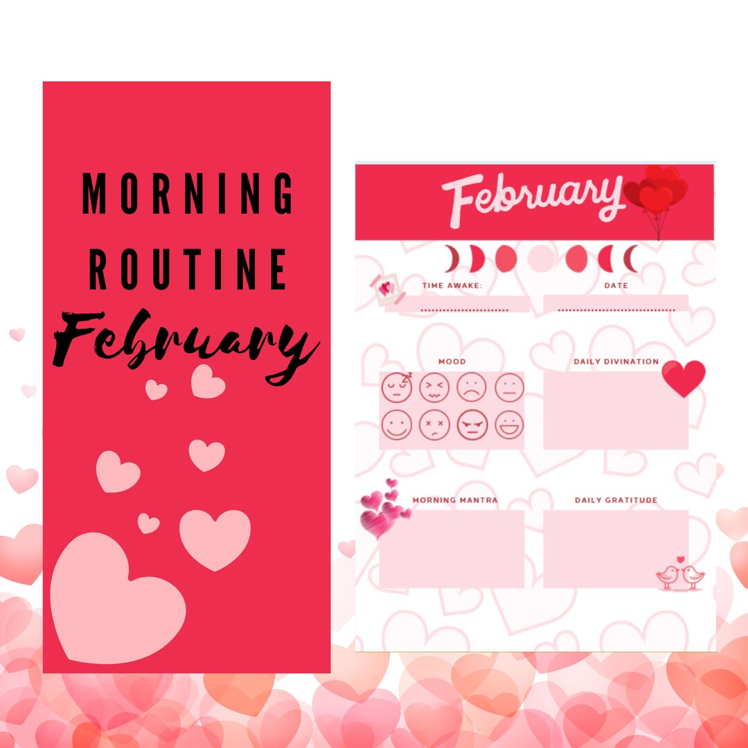 February Morning Routine Journal Page - Etsy