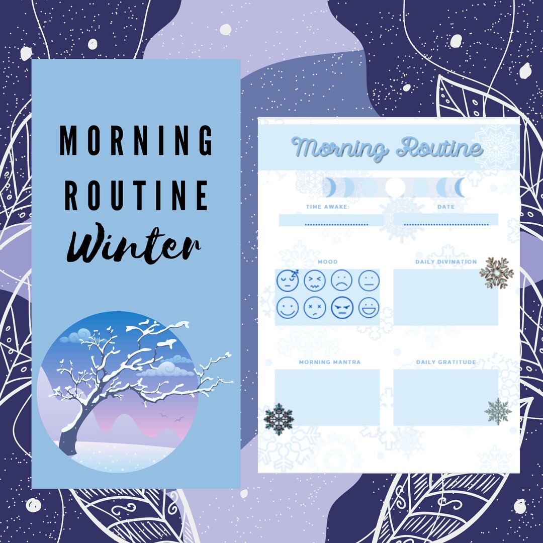 Winter Morning Routine Journal Page - Etsy
