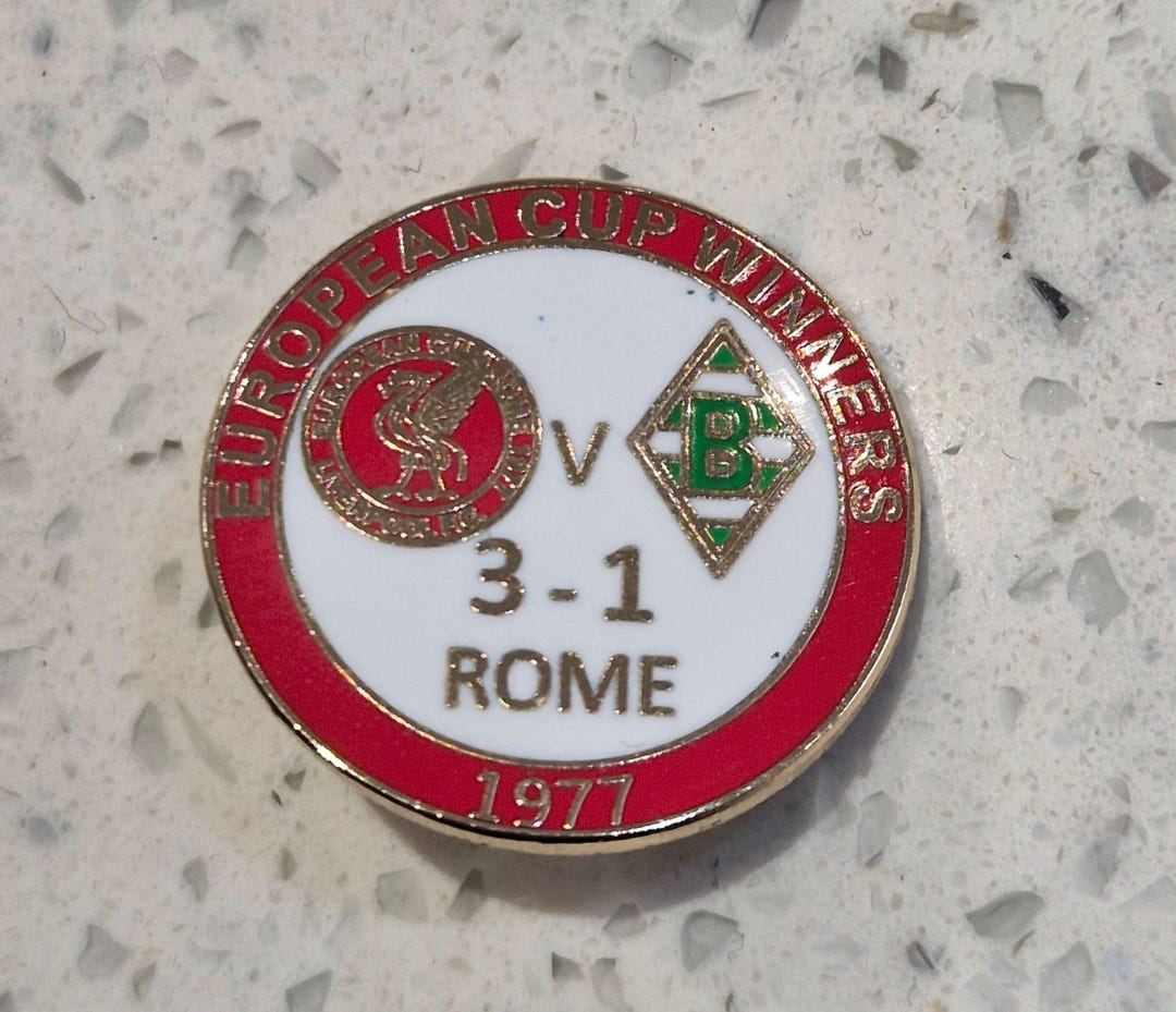 Liverpool Pin Badge - Euro Cup Winners - Liverpool V Borussia ...
