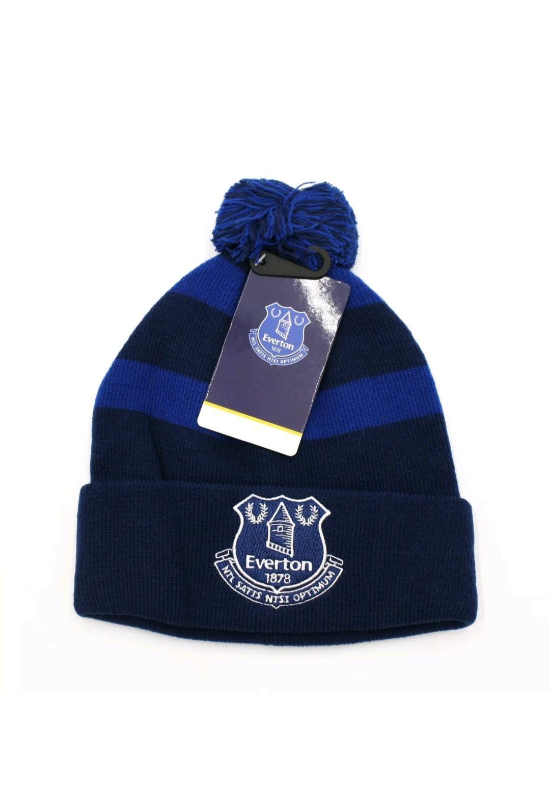 Everton Official Bobble Hat - Navy and Royal - Etsy