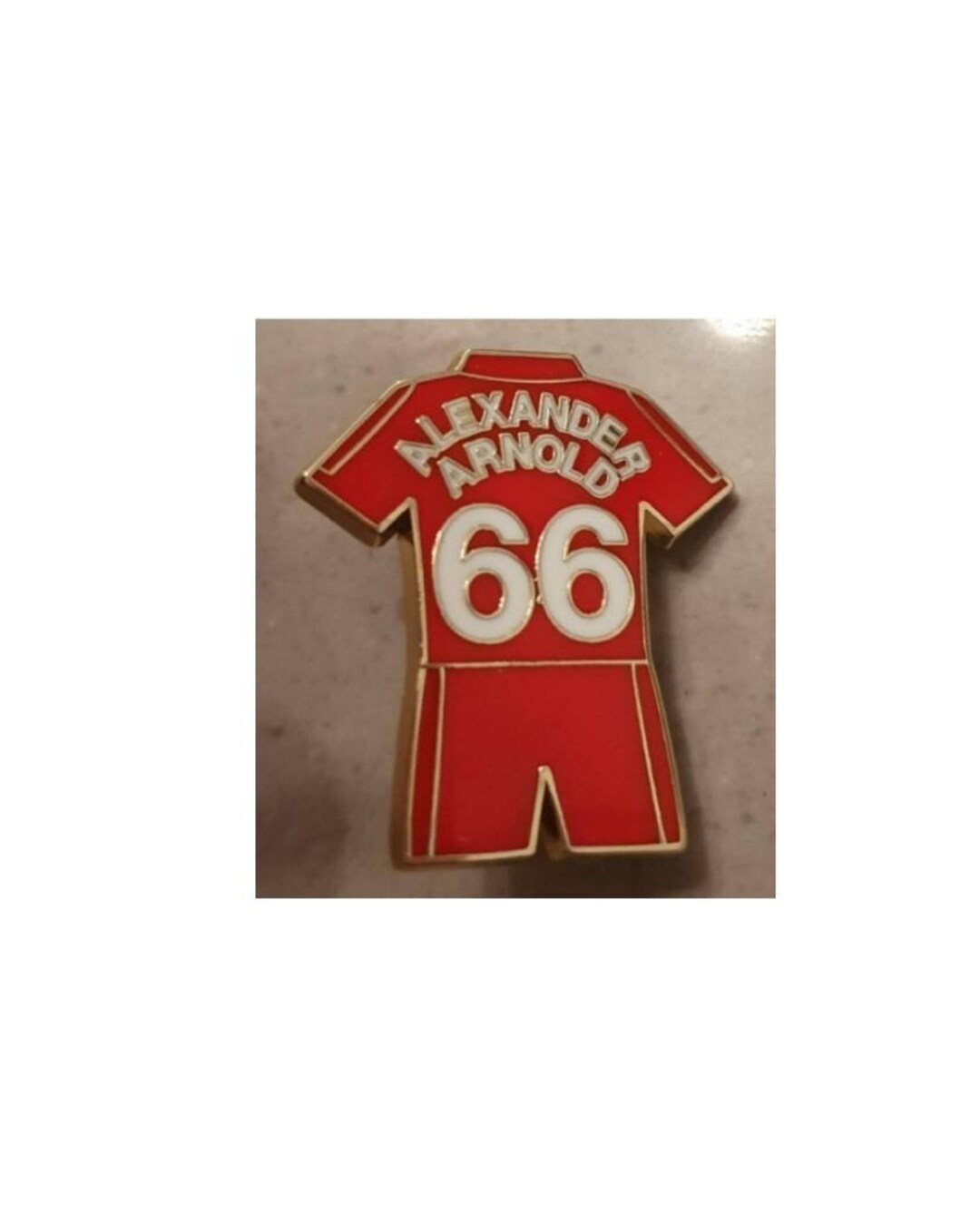 Liverpool Player Pin Badge - Alexander-arnold No.66 - Red Home Kit - Etsy